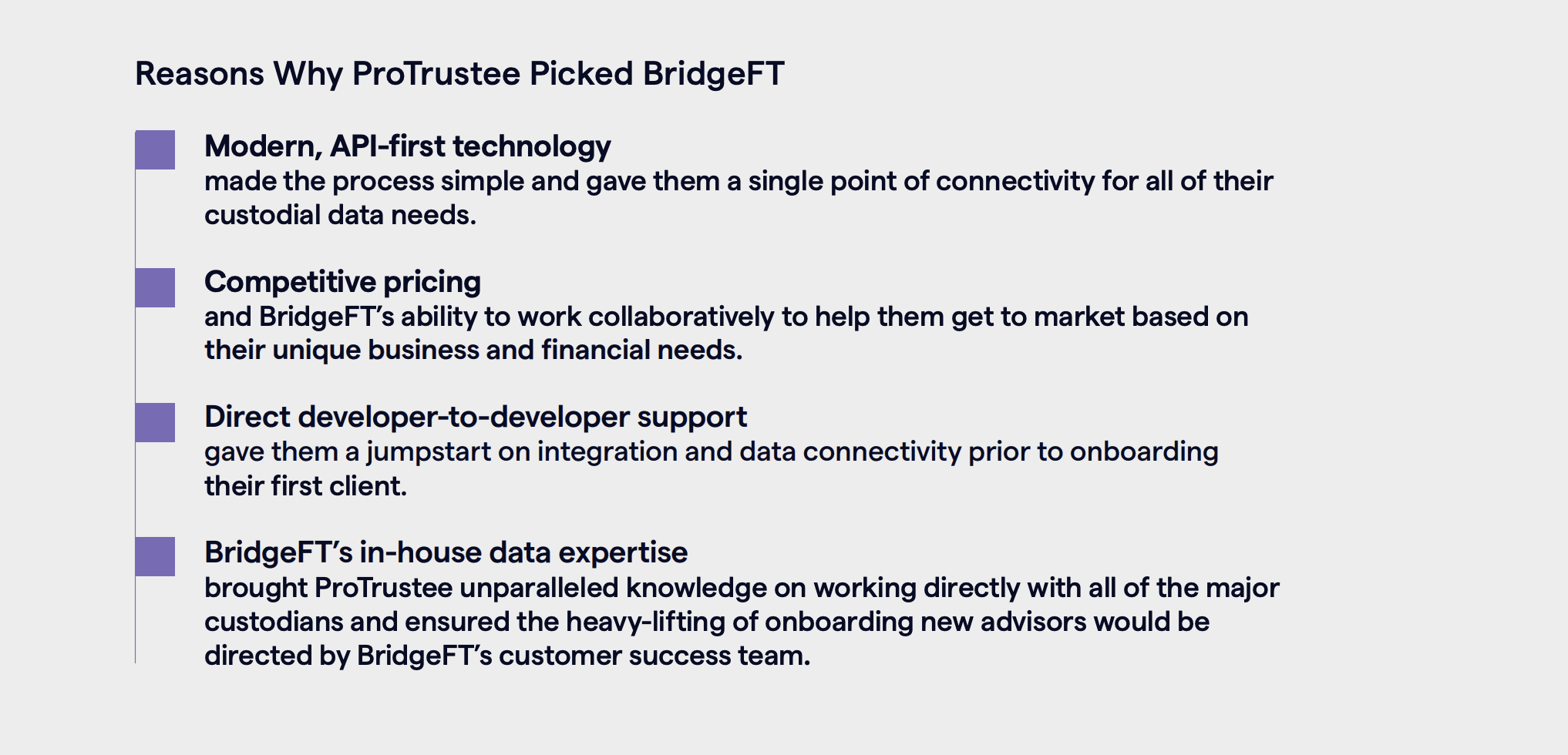 ProTrustee Brings Trust Platform to Market Faster and at Lower Cost When Powered by BridgeFT’s ...